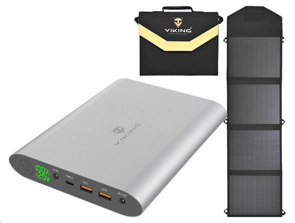 Viking notebook power bank Smartech II, 40000mAh, siva + solarni panel ...